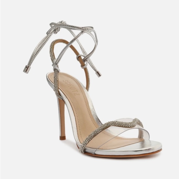 SCHUTZ | Shoes | Schutz Cath Vinyl Nappa Leather Sandal Silver Size 7 ...